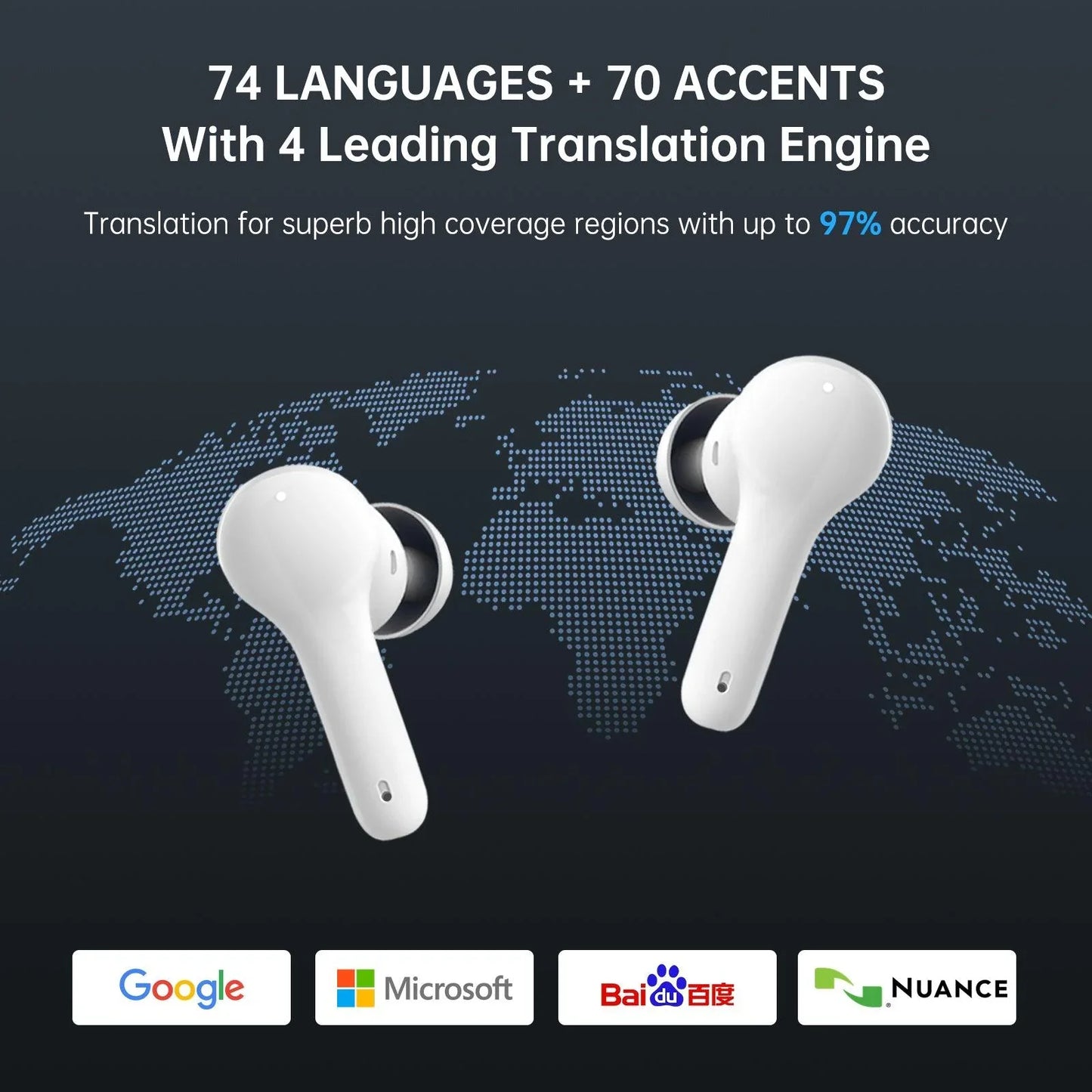 Wooask® M6 AI Off/Online Language Translator Earbuds – WOOASK